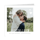 Stijlvolle uitnodiging huwelijk met grote foto | Kaartje2go