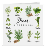 Uitnodiging etentje - Uitnodiging diner maken | Kaartje2go