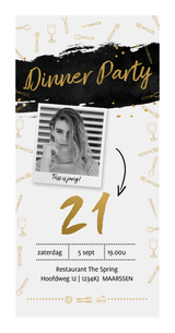 21 diner uitnodiging maken | Kaartje2go