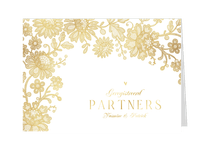 Trouwkaart save the date vintage kant goud | Kaartje2go