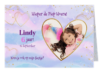 Uitnodiging kinderfeestje meisje | voor meisjes | Kaartje2go