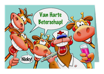Grappige beterschapskaarten | Kaarten met humor | Kaartje2go