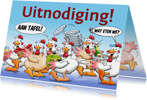 Uitnodiging etentje - Uitnodiging diner maken | Kaartje2go