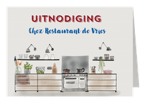 Uitnodiging etentje - Uitnodiging diner maken | Kaartje2go