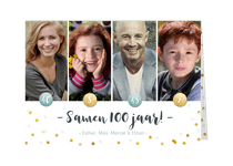 Samen 100 jaar? Samen feestje 40, 50, 60 of 80 | Kaartje2go