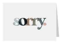 Sorry kaarten - Sorry zeggen met een kaart | Kaartje2go