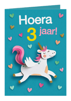 Verjaardagskaart peuter & kleuter | 2,3,4,5,6 jaar | Kaartje2go