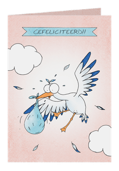 Grappige felicitatiekaarten voor een geboorte | Kaartje2go