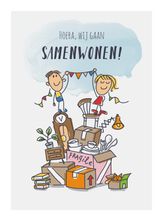 Samenwonen kaarten | Aankondiging samenwonen | Kaartje2go