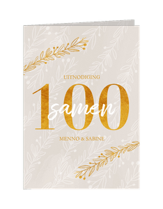 Samen 100 jaar? Samen feestje 40, 50, 60 of 80 | Kaartje2go