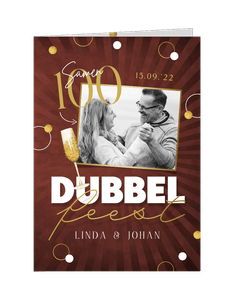 Samen 100 jaar? Samen feestje 40, 50, 60 of 80 | Kaartje2go