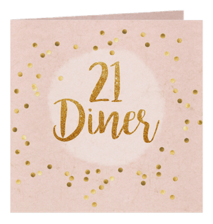 21 diner uitnodiging maken | Kaartje2go