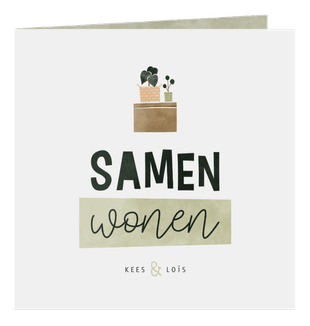 Samenwonen kaarten | Aankondiging samenwonen | Kaartje2go