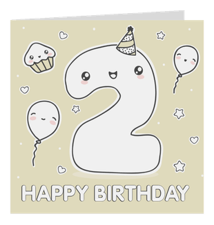 Verjaardagskaart 2 jaar maken en versturen | Kaartje2go