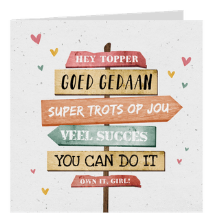 Succes kaart sturen » Iemand succes wensen | Kaartje2go