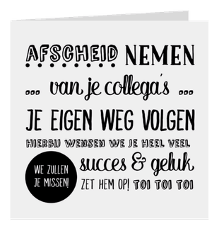 Succes met je nieuwe baan | Felicitatiekaarten | Kaartje2go