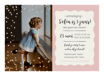 Uitnodiging kinderfeestje meisje | voor meisjes | Kaartje2go