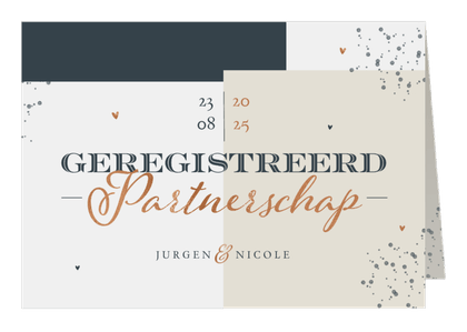 Geregistreerd partnerschap kaart versturen? | Kaartje2go
