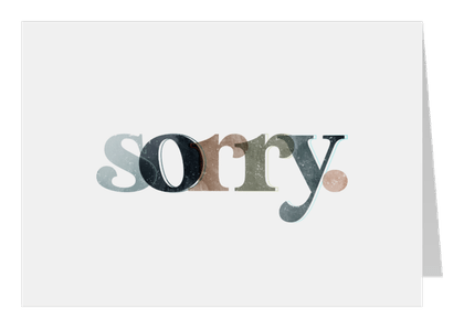 Sorry kaarten - Sorry zeggen met een kaart | Kaartje2go