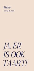 Grappige save the date kaart liefde en taart | Kaartje2go
