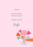 Pluk de dag wenskaart bos bloemen roze | Kaartje2go