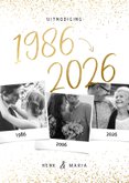Uitnodiging 1986/2026 jubileum fotocollage met | Kaartje2go