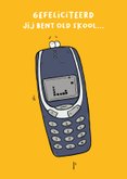 Verjaardagskaart old skool telefoon | Kaartje2go