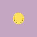 Bedankkaart vrolijke smiley lila | Kaartje2go