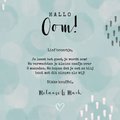 Felicitatiekaart'Hallo Oom!' waterverf stippen | Kaartje2go