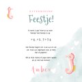Hippe uitnodiging kinderfeestje zeemeermin | Kaartje2go