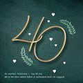 Jubileum uitnodiging stijlvol getal 40 jaar | Kaartje2go