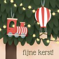 Kerstkaart illustratie van kerstboom | Kaartje2go