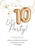 Stijlvolle uitnodiging 10 jaar samen watercolor | Kaartje2go