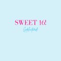 Sweet 16 Strand Zee Feest Illustratie | Kaartje2go
