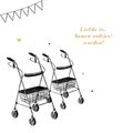 Uitnodiging jubileumfeest humor rollator feest | Kaartje2go