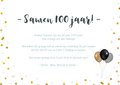 Uitnodiging voor een samen 100 feestje met 4 | Kaartje2go