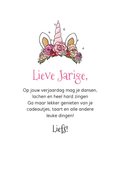 Verjaardagskaart eenhoorn kroon foto watercolor | Kaartje2go