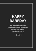 Verjaardagskaart happy barfday pictogram stijl | Kaartje2go