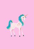 Verjaardagskaart vrolijke lieve eenhoorn | Kaartje2go