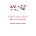 Wenskaartje welkom in ons team - Wenskaarten | Kaartje2go