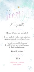 Zwemfeestje uitnodiging zeemeermin waterverf | Kaartje2go