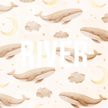 Geboortekaartje walvis patroon met maatjes en | Kaartje2go