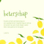 Beterschapskaart vrolijke gele citroenen | Kaartje2go