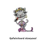 Felicitatie gefeliciteerd stoeipoes kaart | Kaartje2go