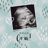 Felicitatiekaart'Hallo Oom!' waterverf stippen | Kaartje2go