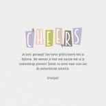 Geslaagdkaart retro cheers met hand en | Kaartje2go