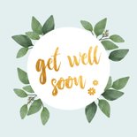 Get well soon- botanische beterschapskaart | Kaartje2go