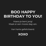 Happy boo-day verjaardagskaartje met emoji | Kaartje2go