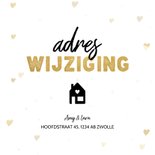 Hippe verhuiskaart adreswijziging hartjes en | Kaartje2go