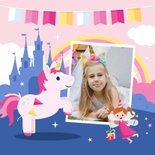 Kinderfeestje uitnodiging meisje met lieve | Kaartje2go